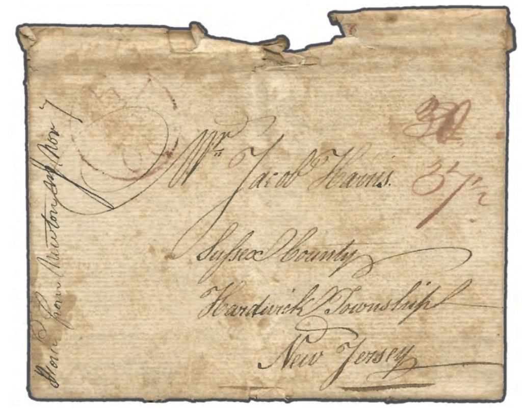 1815 POSTAL SURCHARGE LETTER – New Jersey Postal History Society